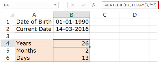 How To Calculate Age In Excel Using Date Of Birth