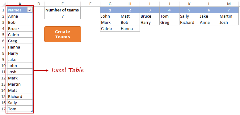 Random Group Generator Template Free Download 