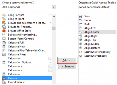 Excel Camera Tool - Create Images That Automatically Update