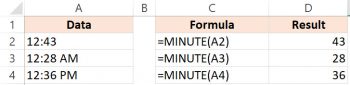 Excel MINUTE Function | Formula Examples + FREE Video