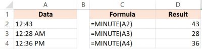 Excel MINUTE Function | Formula Examples + FREE Video
