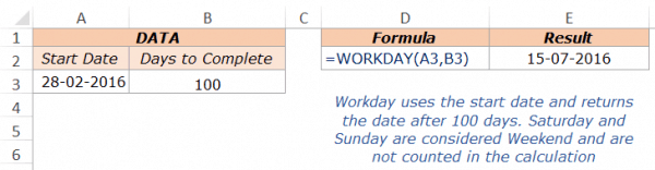 Excel Workday Function Formula Examples Free Video