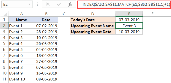 Find the Closest Match in Excel Using Formulas