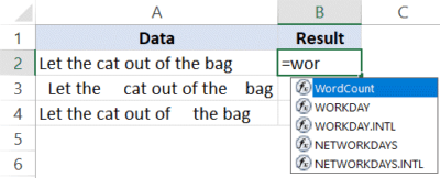 How to Get the Word Count in Excel (Using Simple Formulas)