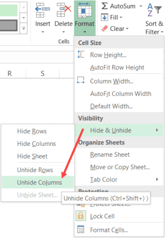 How to Quickly Unhide Columns in Excel