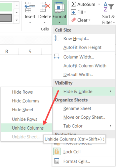 How to Quickly Unhide Columns in Excel