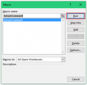 Get a List of All the Comments in a Worksheet in Excel