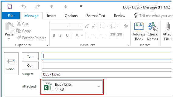 How To Send A Single Excel Worksheet As Email Attachment