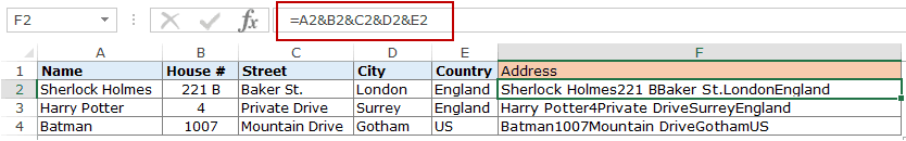 Combine Data In Excel Cell