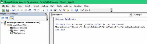 How To Refresh Pivot Table In Excel Manually Auto Refresh With Vba