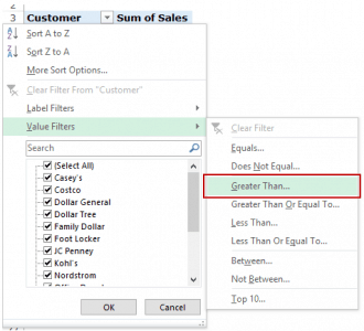 How to Filter Data in a Pivot Table in Excel