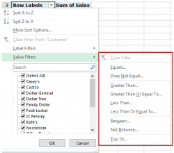 How to Filter Data in a Pivot Table in Excel