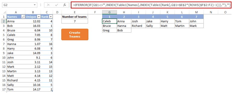 Random Group Generator Template Free Download 