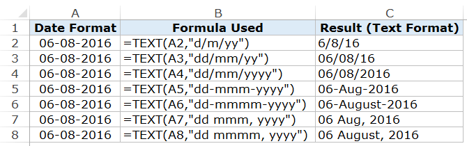 To Convert Date To Text In Excel
