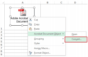 How to embed a PDF File in an Excel Worksheet