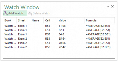 Use Excel Watch Window to Keep a Tab on Important Cells and Formulas