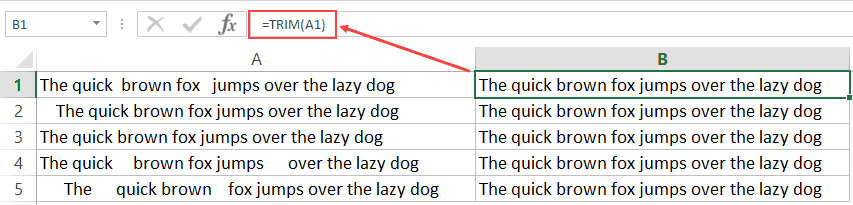 How To Use Excel TRIM Function To Remove Spaces And Clean Data