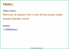 How to Use Excel TRIM Function to Remove Spaces and Clean Data