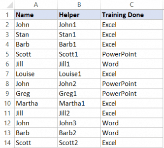 Lookup the Second, the Third, or the Nth Value in Excel