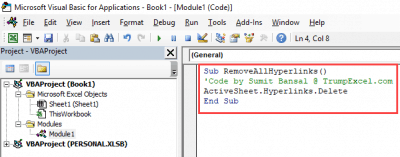 How to Quickly Remove Hyperlinks from a Worksheet in Excel