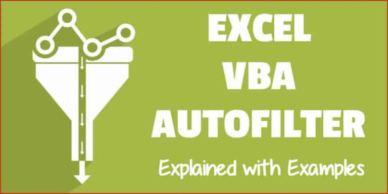 Excel VBA Autofilter: A Complete Guide with Examples