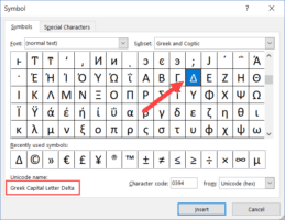 6 Easy Ways to Insert the Delta Symbol (Δ) in Excel - Trump Excel