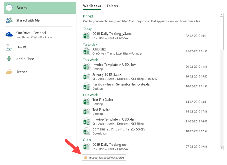How To Recover Unsaved Excel Files All Options Precautions 