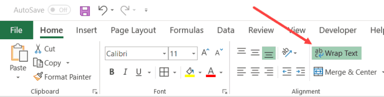 How to Wrap Text in Excel (with shortcut, One Click, and a Formula)