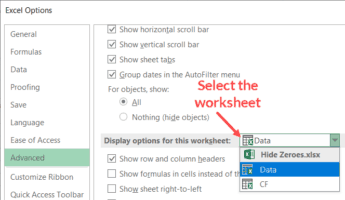 Hide Zero Values in Excel | Make Cells Blank If the Value is 0