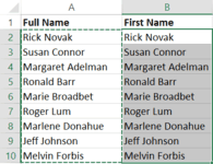 Separate First and Last Name in Excel (Split Names Using Formulas)