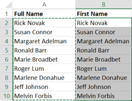 Separate First and Last Name in Excel (Split Names Using Formulas)