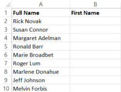 Separate First and Last Name in Excel (Split Names Using Formulas)