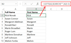 Separate First and Last Name in Excel (Split Names Using Formulas)