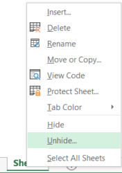 How to Unhide Sheets in Excel (All In One Go)