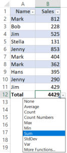 How to Sum a Column in Excel (5 Really Easy Ways)