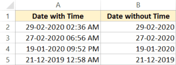 How to Remove Time from Date/Timestamp in Excel (4 Easy Ways)