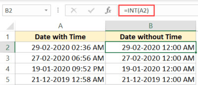 How to Remove Time from Date/Timestamp in Excel (4 Easy Ways)