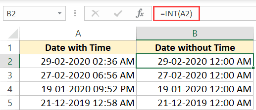 My Tech Notes Remove Time Stamp From Date In XLS