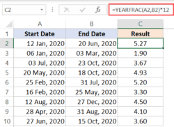 Calculate the Number of Months Between Two Dates in Excel (Easy Formulas)