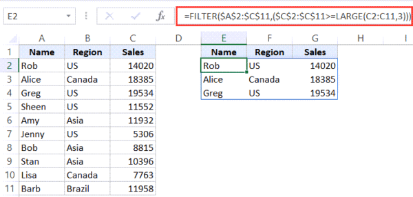 Excel Filter Function - Explained with Examples + Video