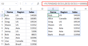 Excel Filter Function - Explained with Examples + Video