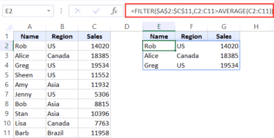 Excel Filter Function - Explained with Examples + Video