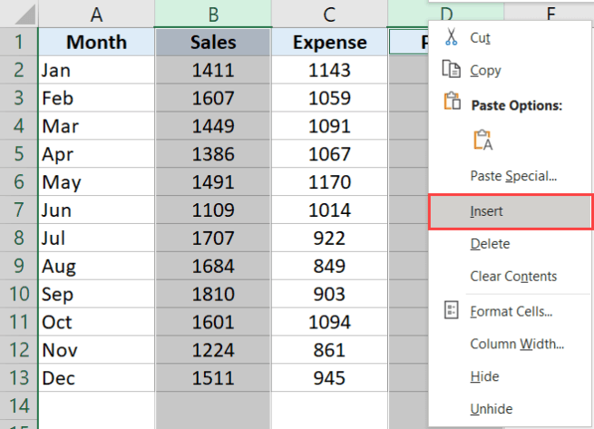 5 Ways to Insert New Columns in Excel (including Shortcut & VBA)