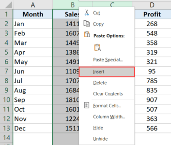 5 Ways to Insert New Columns in Excel (including Shortcut & VBA)