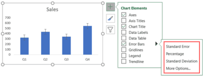 How to Add Error Bars in Excel (Horizontal/Vertical/Custom)