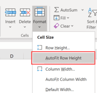 Excel AUTOFIT: Make Rows/Columns Fit the Text Automatically