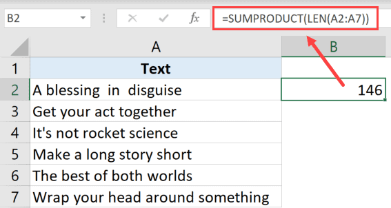 Count Characters In A Cell or Range Of Cells Using Formulas In Excel