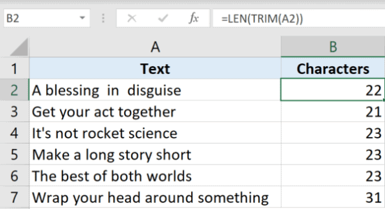Count Characters in a Cell (or Range of Cells) Using Formulas in Excel