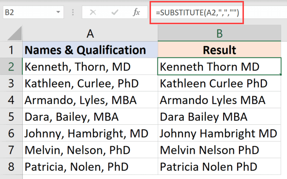 How To Remove Comma In Excel from Text And Numbers 
