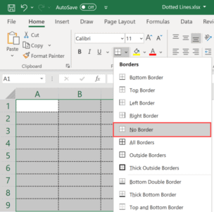 How to Remove Dotted Lines in Excel (3 Easy Fix)